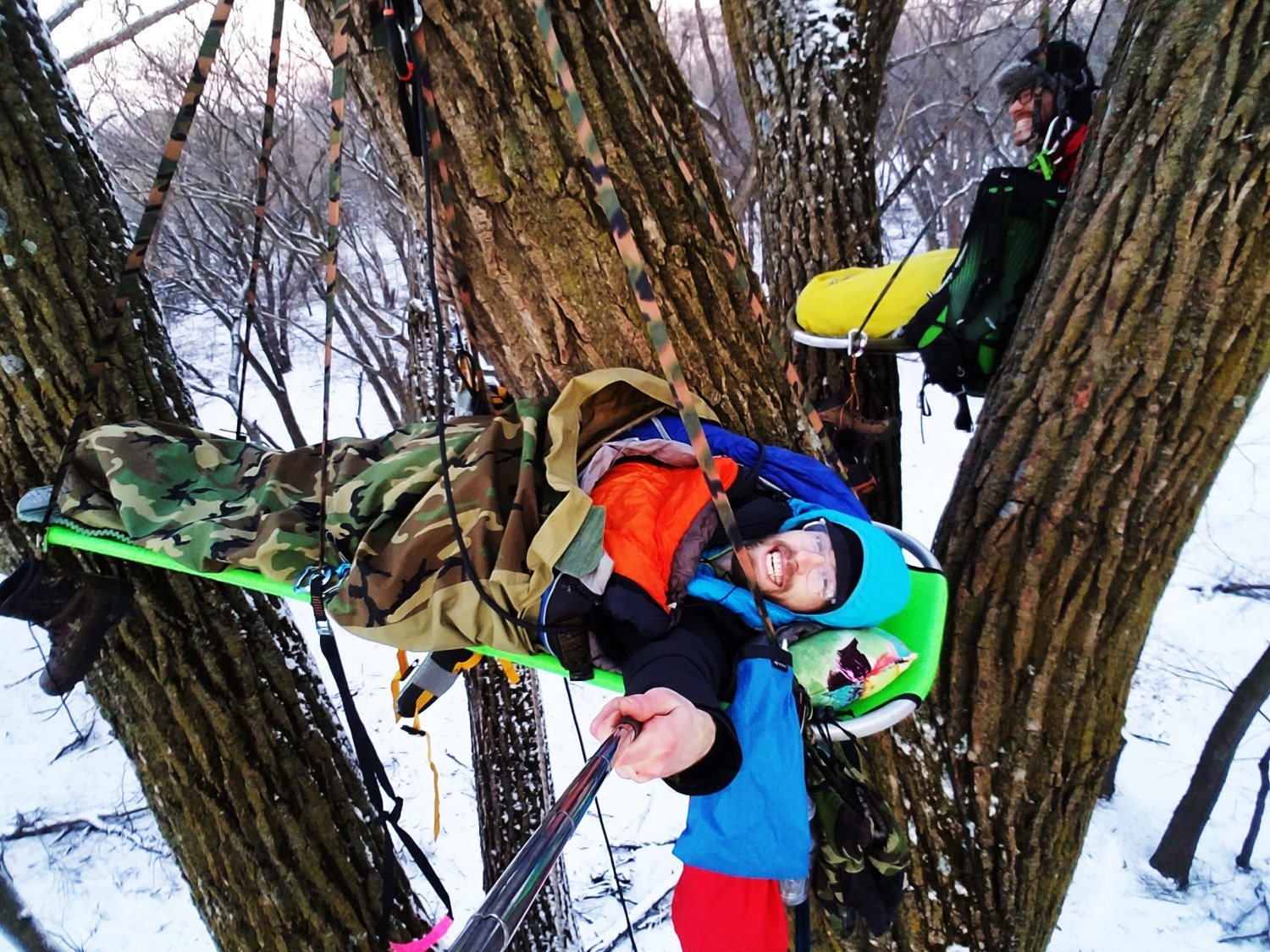winter tree camping on a portaledge in south dakota – TREEfool